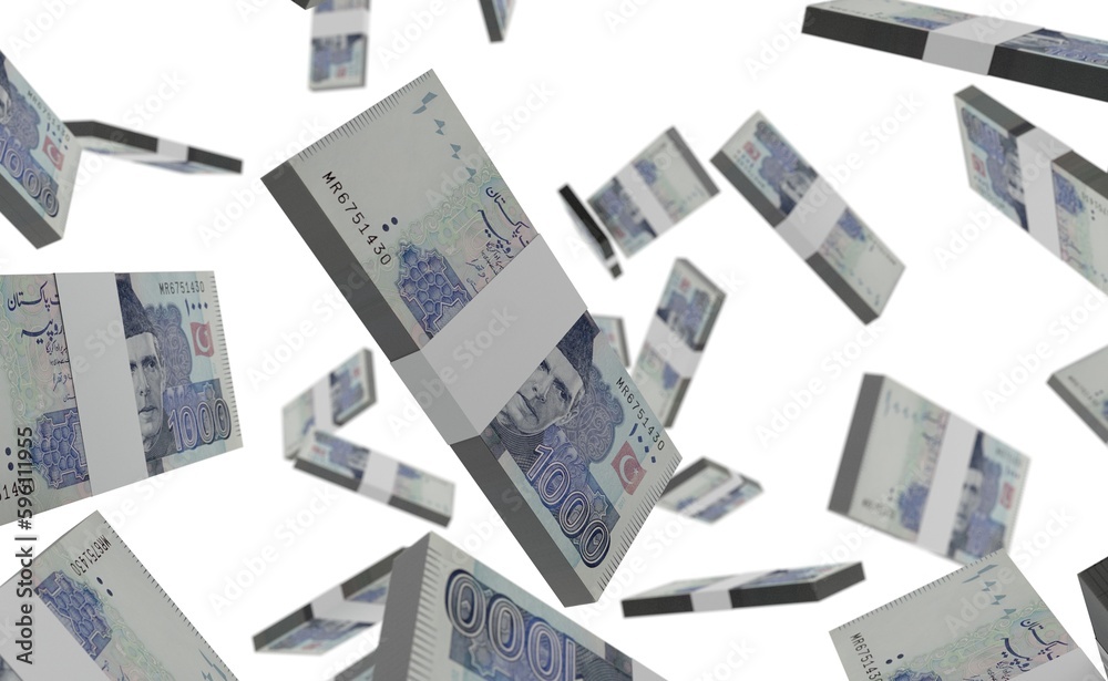 ภาพประกอบสต็อก Bundles of Rs 1000 One Thousand Rupees Pakistani ...