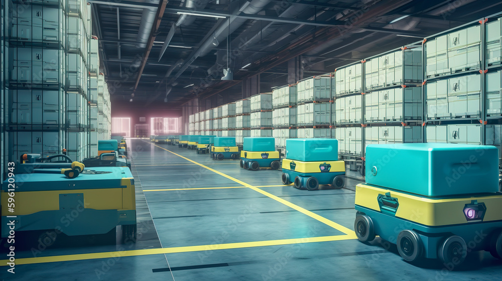 Concept of smart factory and 5G for industrial. Autonomous Robotic ...