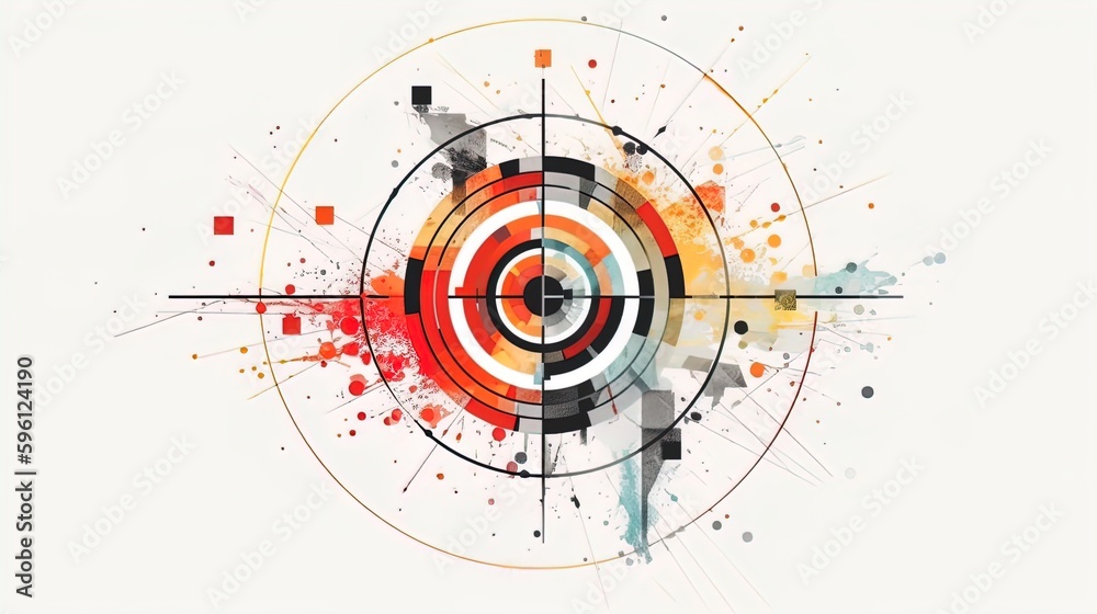 Minimalist Target Transforming into Polygonal Triangles on a White ...