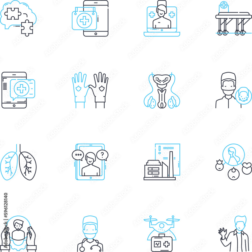 Skeleton linear icons set. Bs, Anatomy, Skeletal, Joints, Skull ...