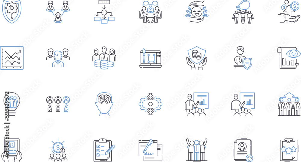 Customer approach line icons collection. Empathy, Personalization ...