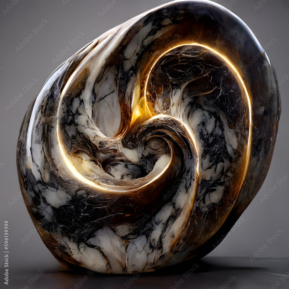 swirling beautiful marble sculpture abstract realistic cinematic ...