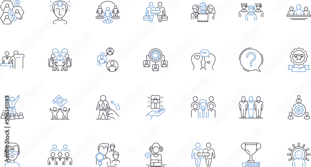 Strategic Planning line icons collection. Vision, Mission, Goals ...