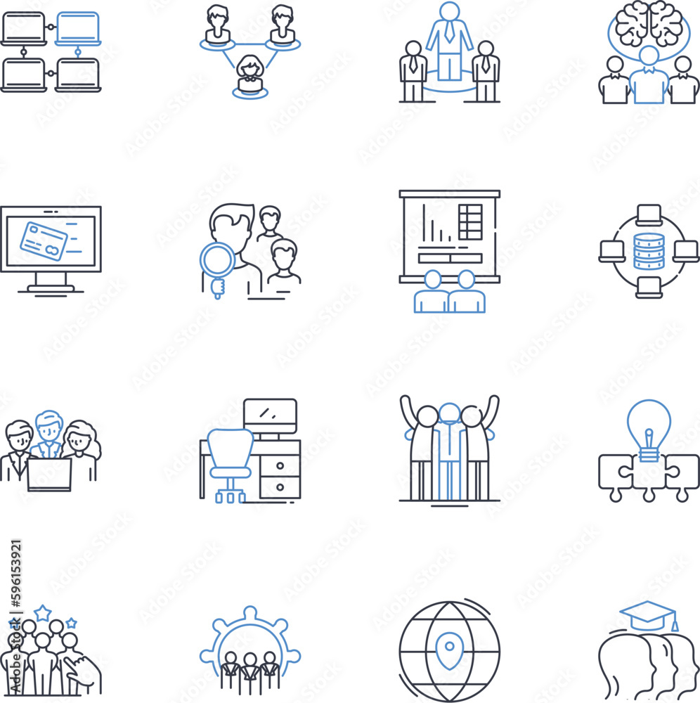 Innovation conference line icons collection. Creativity, Invention ...