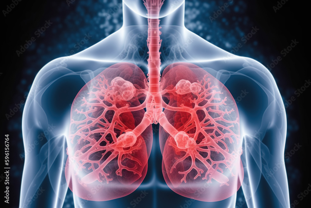 Human lungs isolated anatomical medical biological illness, lung cancer ...