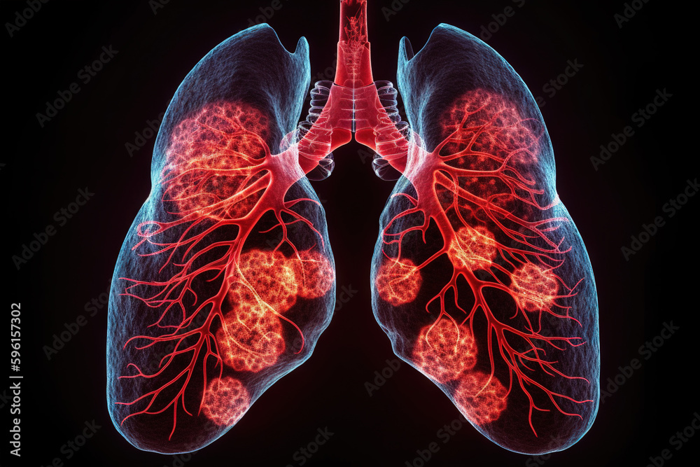 Human lungs isolated anatomical medical biological illness, lung cancer ...
