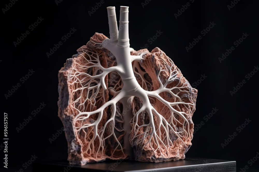Human lungs isolated anatomical medical biological illness, lung cancer ...