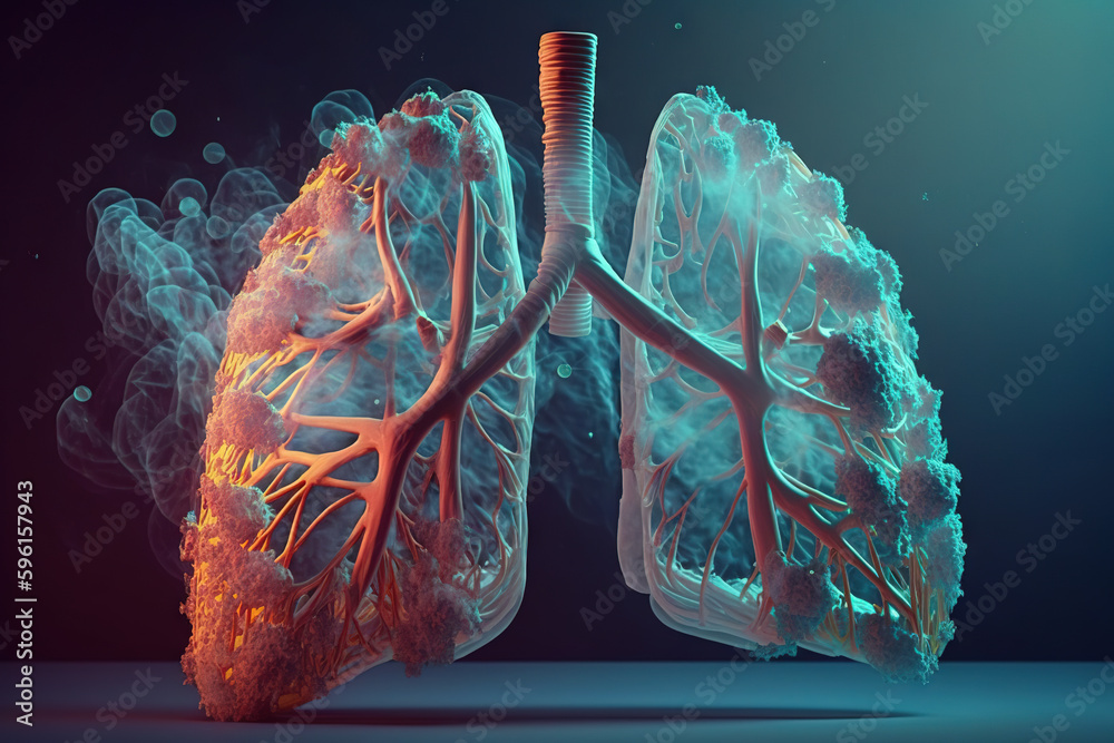 Human lungs isolated anatomical medical biological illness, lung cancer ...