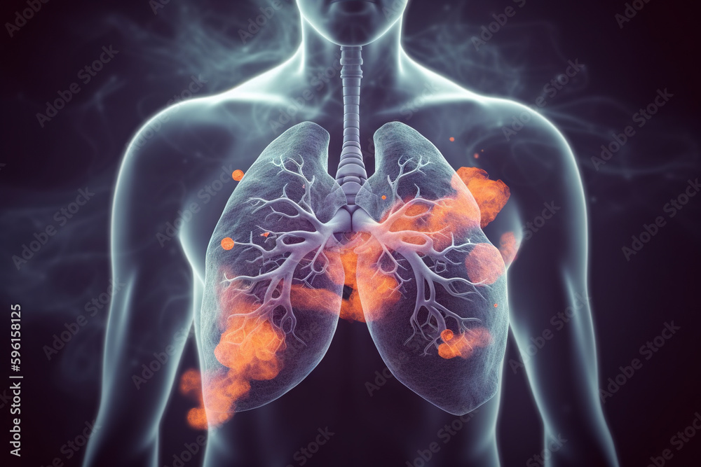 Human lungs isolated anatomical medical biological illness, lung cancer ...