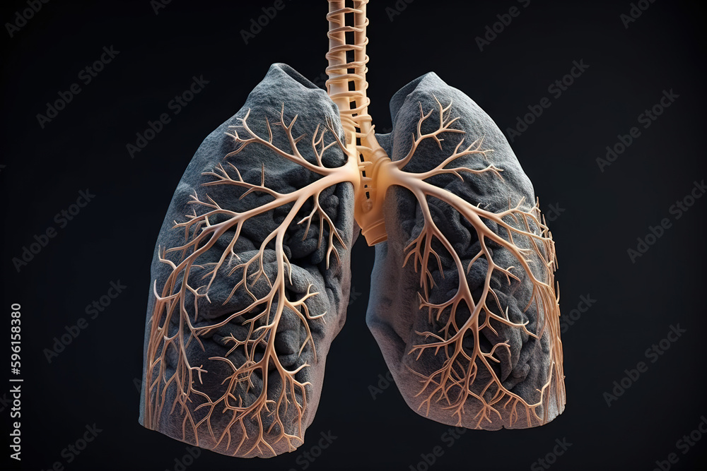 Human lungs isolated anatomical medical biological illness, lung cancer ...
