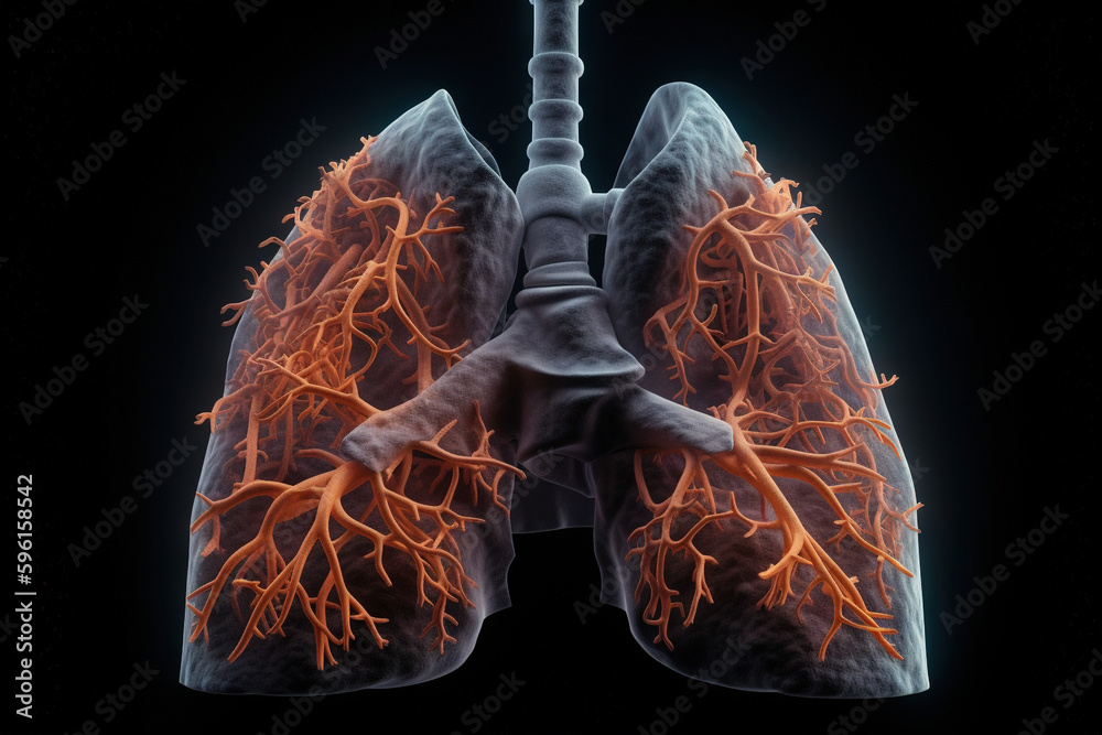 Human lungs isolated anatomical medical biological illness, lung cancer ...