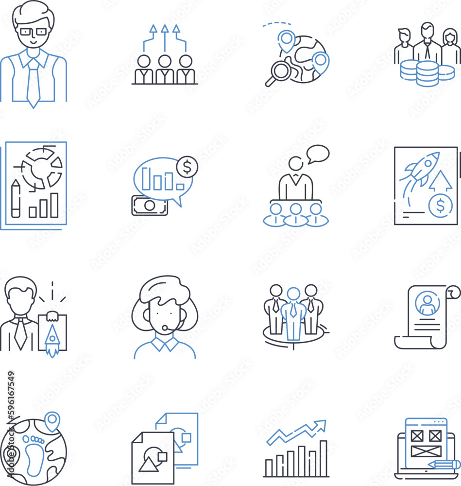 Research team line icons collection. Collaboration, Innovation ... Research team line icons collection. Collaboration, Innovation ...