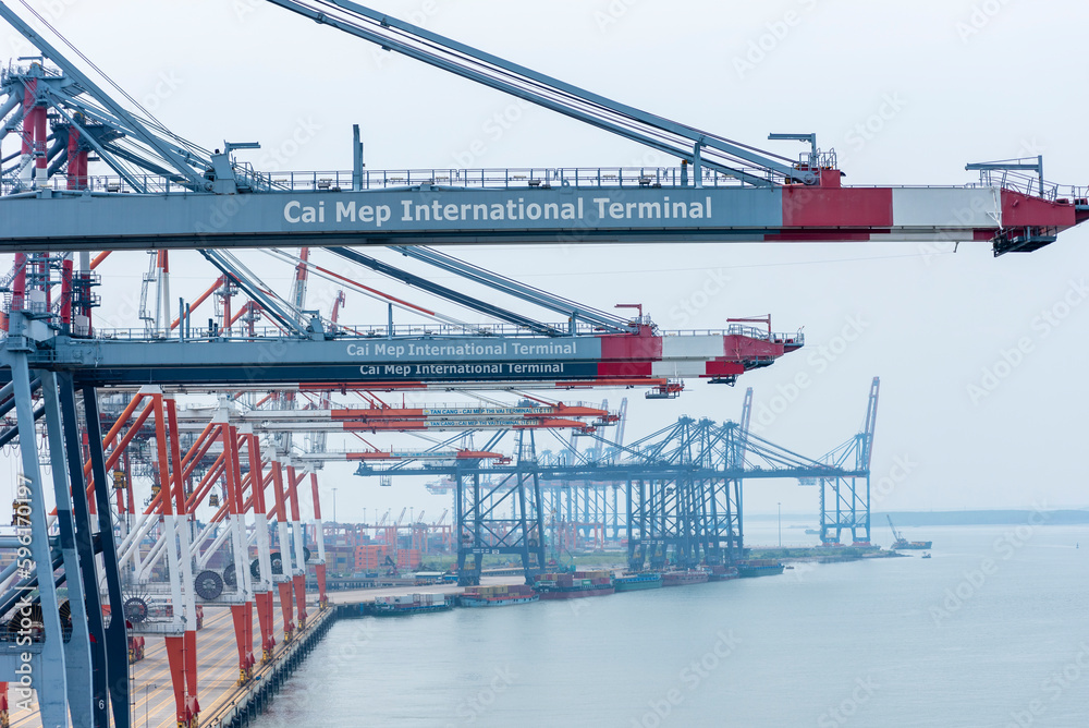 Cai Mep Terminal, Vung Tau, Vietnam - November, 2022: view on the ...