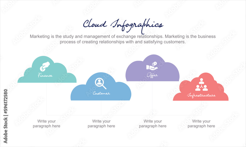 Infographic cloud template can be used for chart, diagram, web design ...