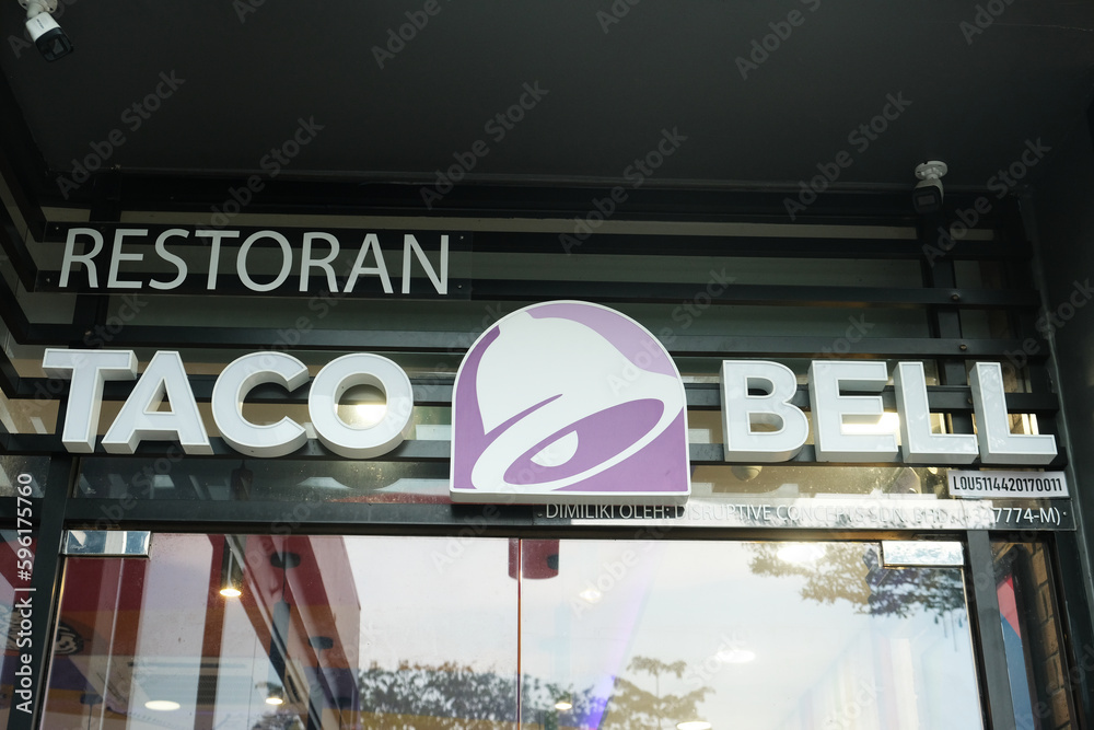 "Kuala Lumpur, Malaysia- Circa April, 2023: A picture of Taco Bell sign ...