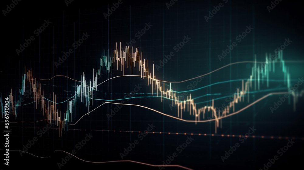 Digital money movement chart. Generated AI Stock Illustration | Adobe Stock