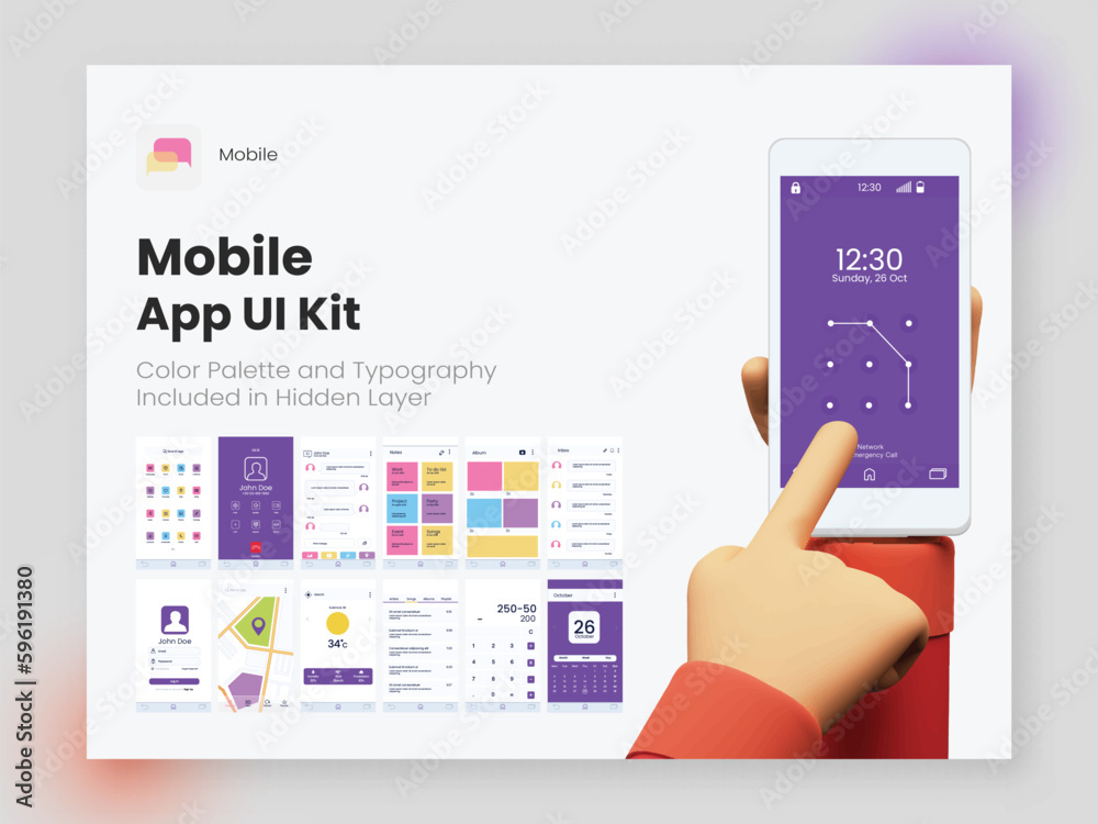 Wireframe UI, UX and GUI Layout with Different Login Screens including ...