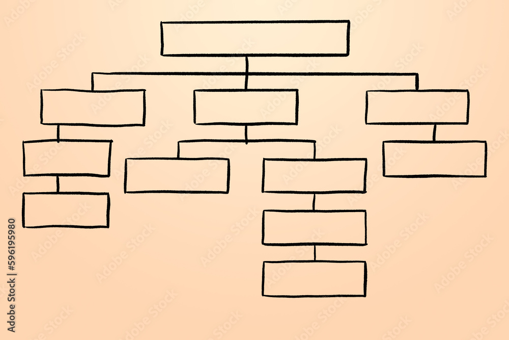 Mind map. Diagram with empty blocks on white background Stock ...