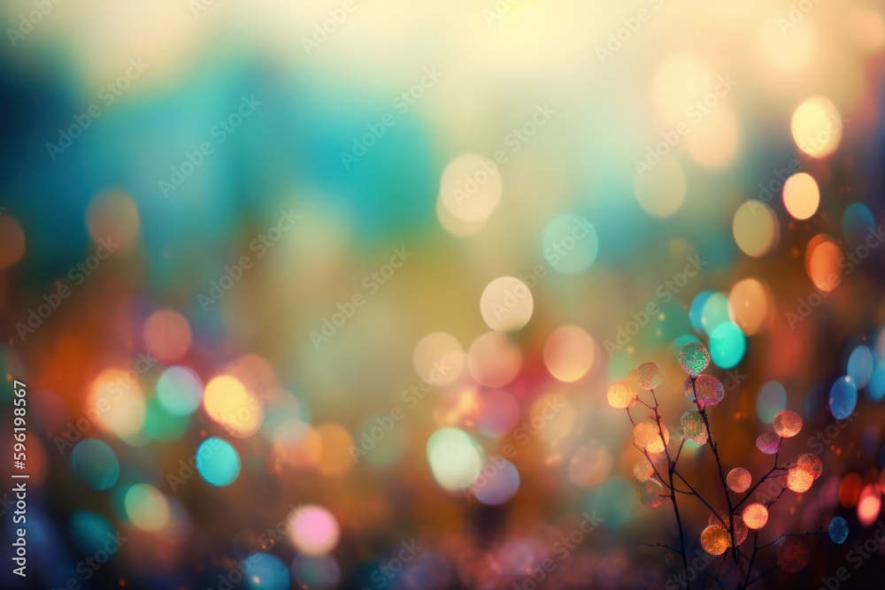 Bokeh Light Effects, Sparkling Defocused Lights, Dreamy Atmosphere, Gradient Background ...