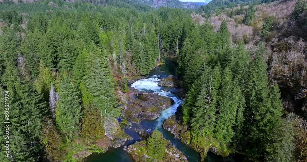 Lucia Falls is one of five named waterfalls along the East Fork Lewis ...