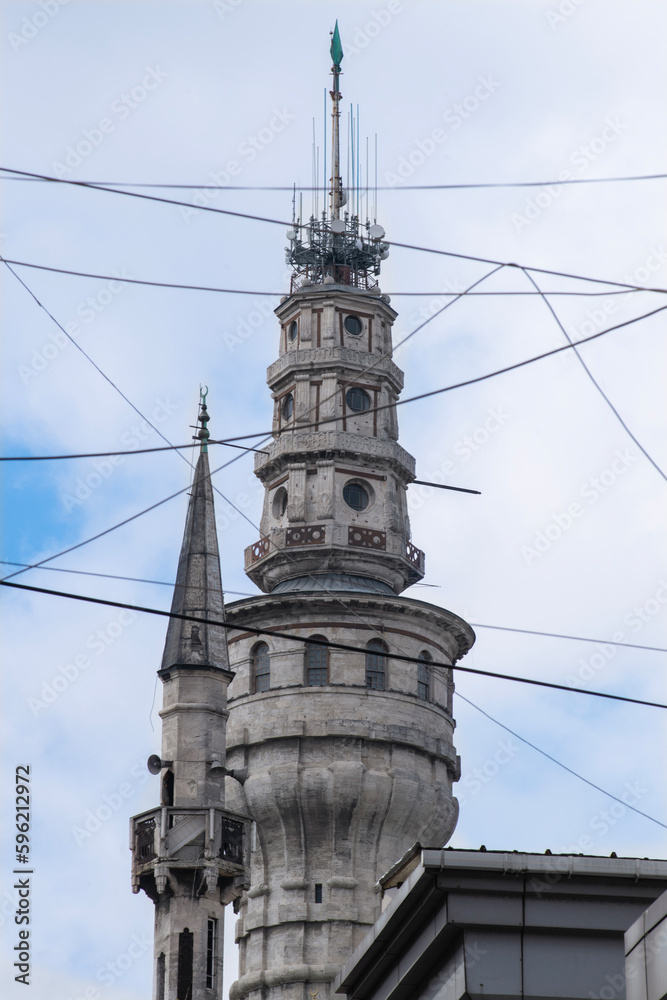 Ancient Medieval Fire Tower (Turkish: Yangın Kulesi) of Istanbul ...