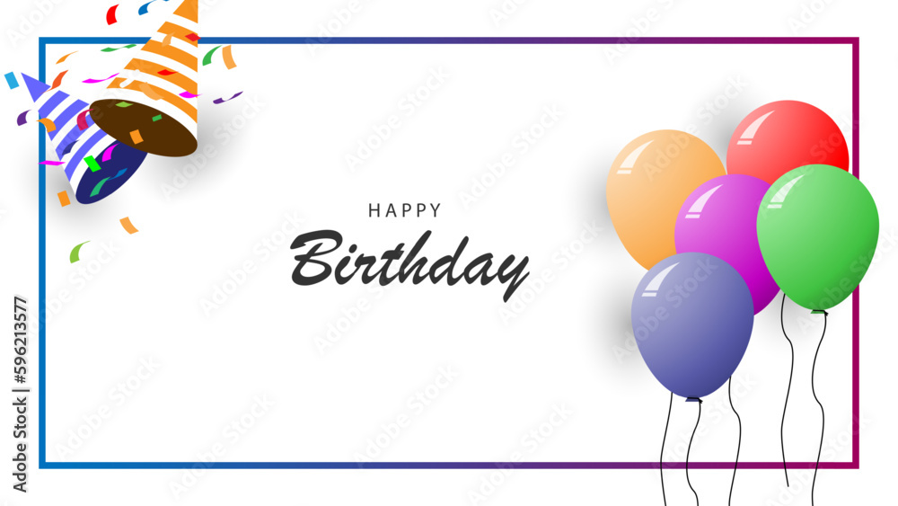 Design template vector happy birthday for greeting card, banner ...