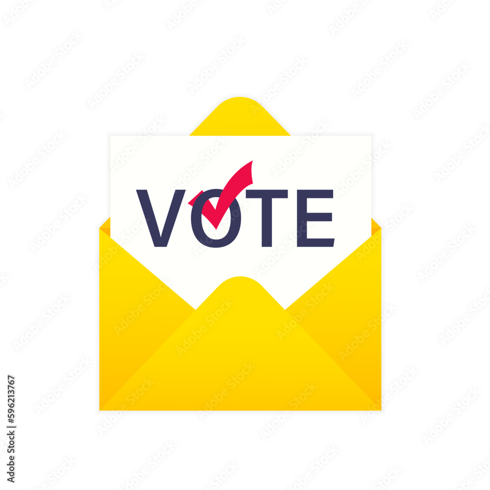 Лист з Voting symbols. Template icons Choices. check marks Vector blue ...