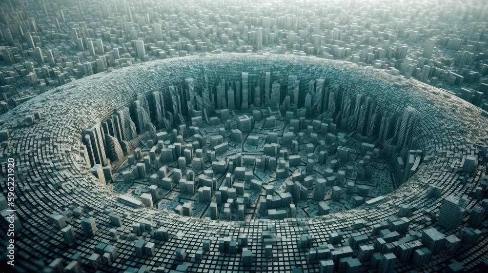 Generative AI of abstract technology digital hi tech concept. Smart ...