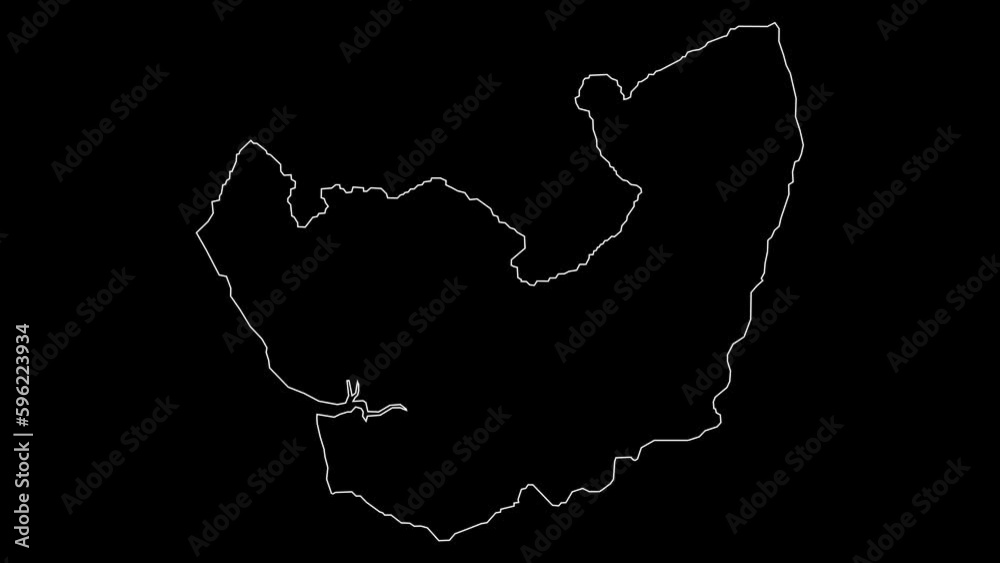Delta state map of Nigeria outline animation Stock ビデオ | Adobe Stock