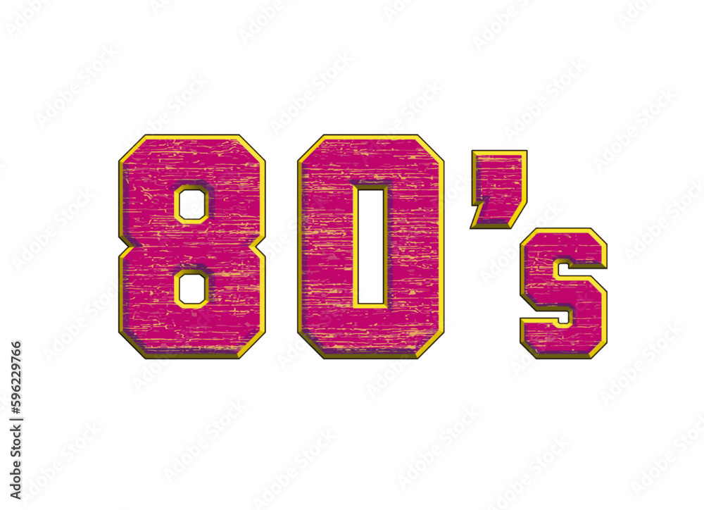 1980s Eighties Fashion Vintage 80's Symbol Stock ベクター | Adobe Stock