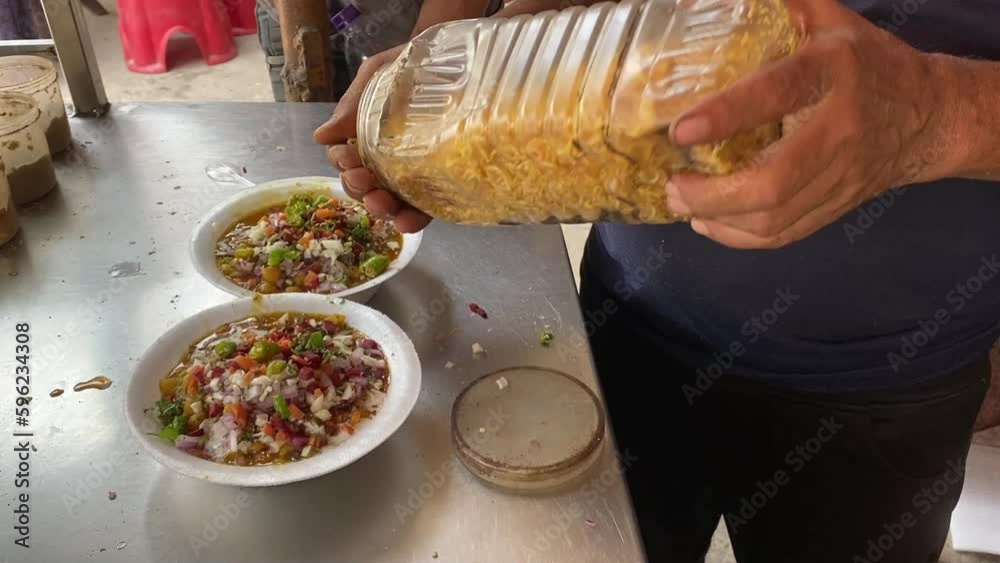 Indian Pakistani Street Food Samosa Chaat Chana Chaat with Samosa and ...