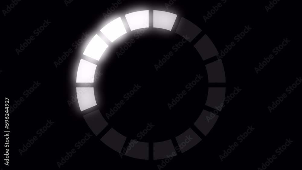Loading Circle Video with Glow. Loading Animation on Transparent ...