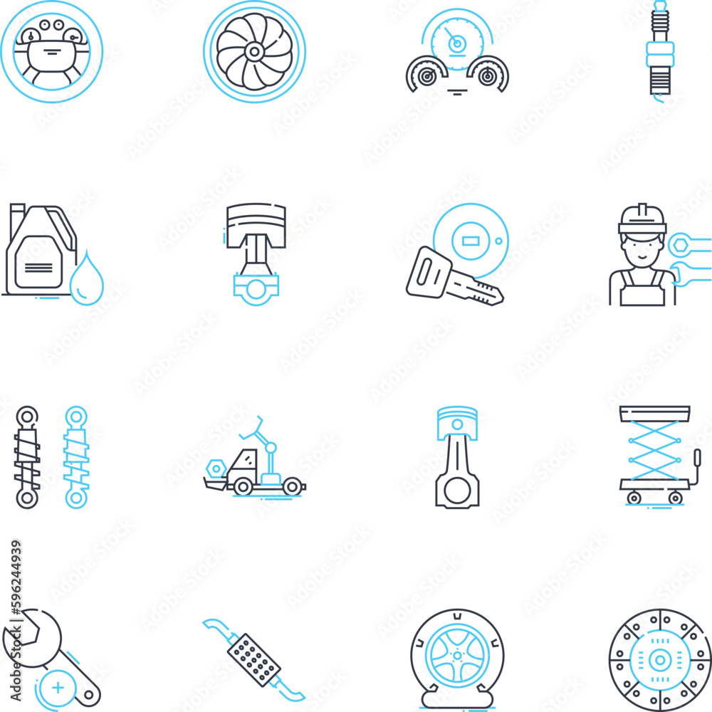 Education sector linear icons set. Learning, Curriculum, Instruction, Development, Knowledge ...