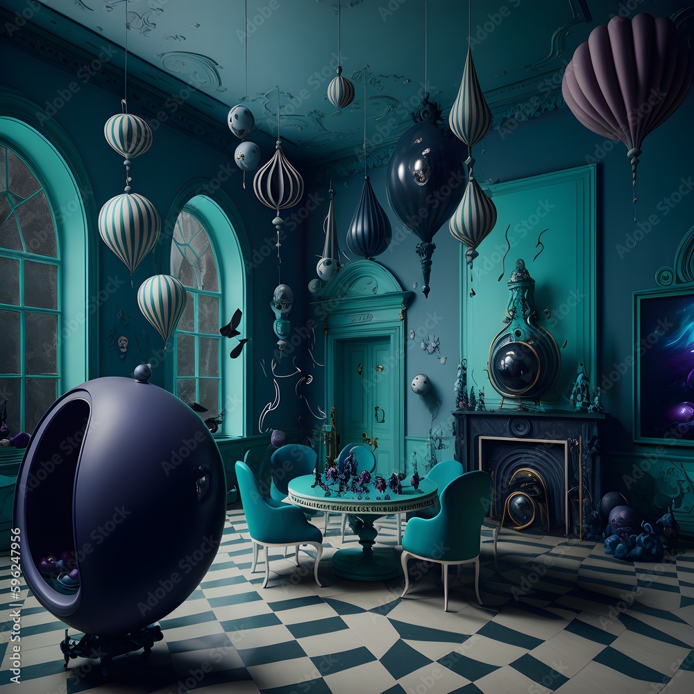 an interior space inspired by tim burton photographed by tim walker ...