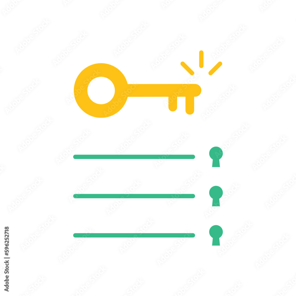 key takeaway with minimal checklist. flat simple trend modern logo ...