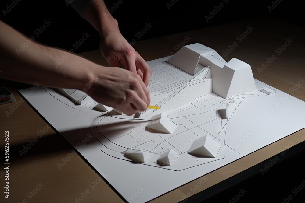 person, making stop-motion animation, using isometric and axonometric ...