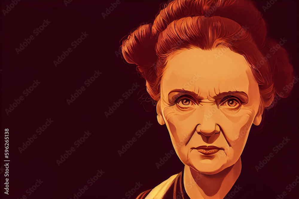 Oil painting portraits of the great physicist and chemist Marie Curie ...