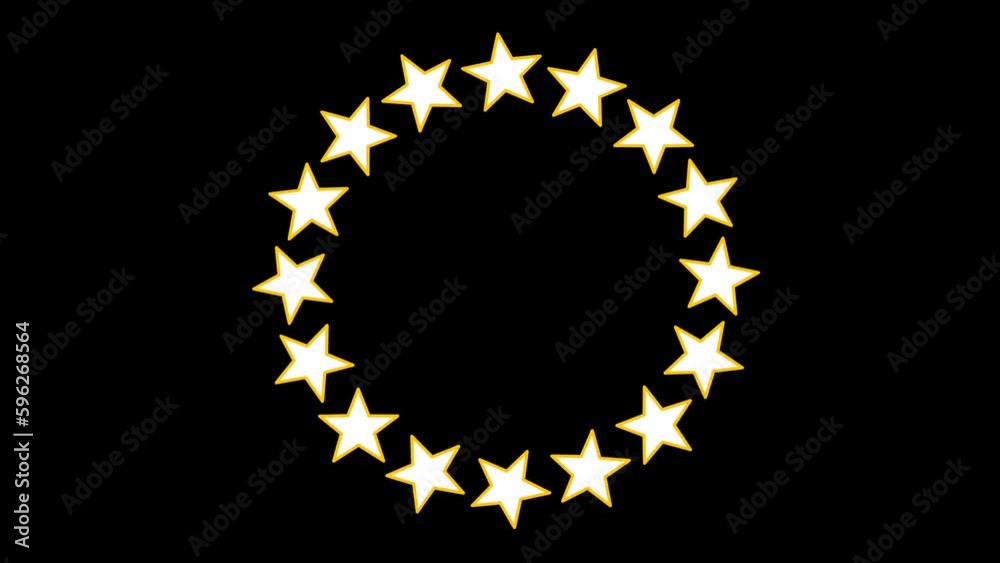 Rotating stars animation with transparent background, stars animated ...