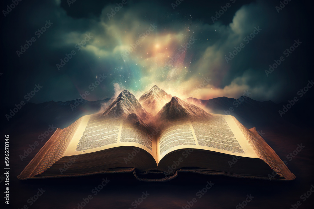 When the Bible is depicted in abstract art, it is often through the use ...