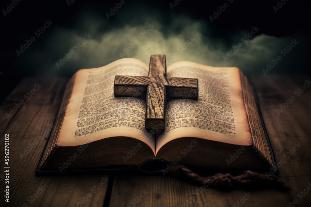 When the Bible is depicted in abstract art, it is often through the use ...