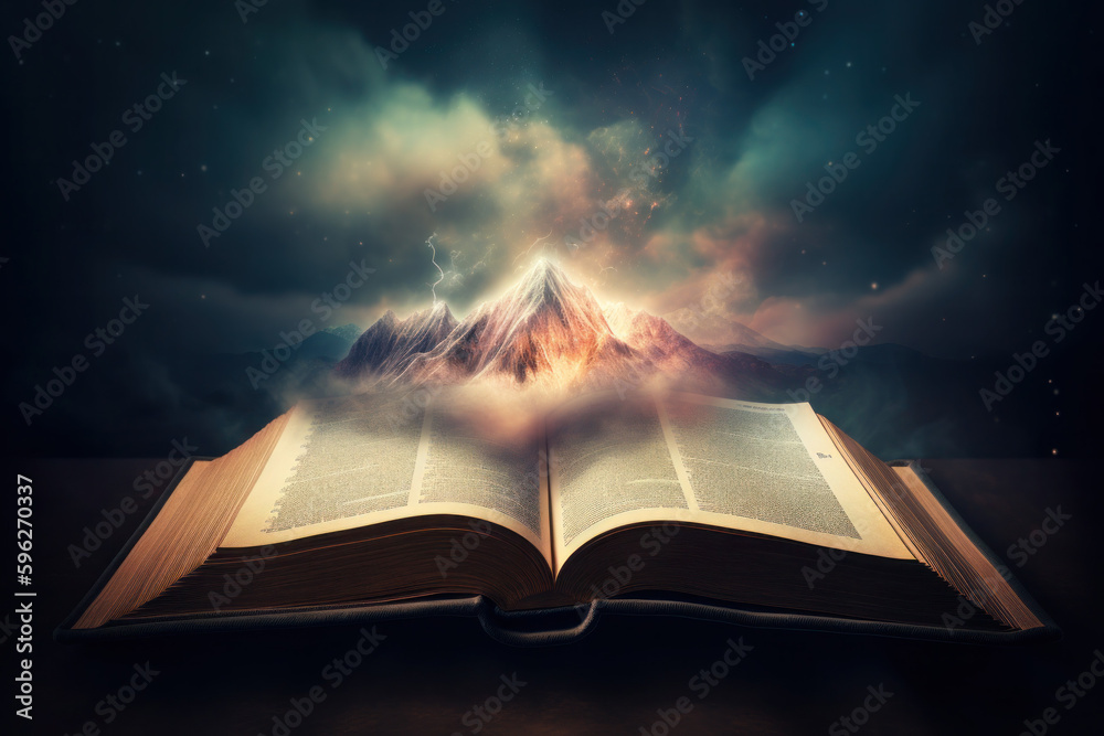 When the Bible is depicted in abstract art, it is often through the use ...