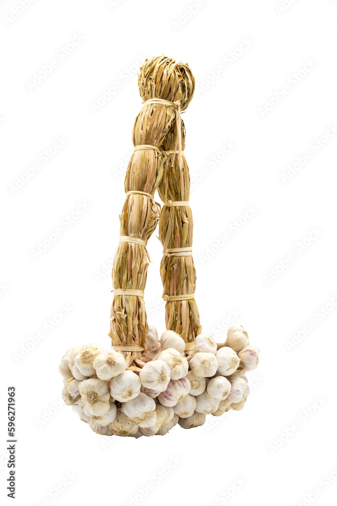 Bunch of garlic isolated on transparent background with clipping path ...