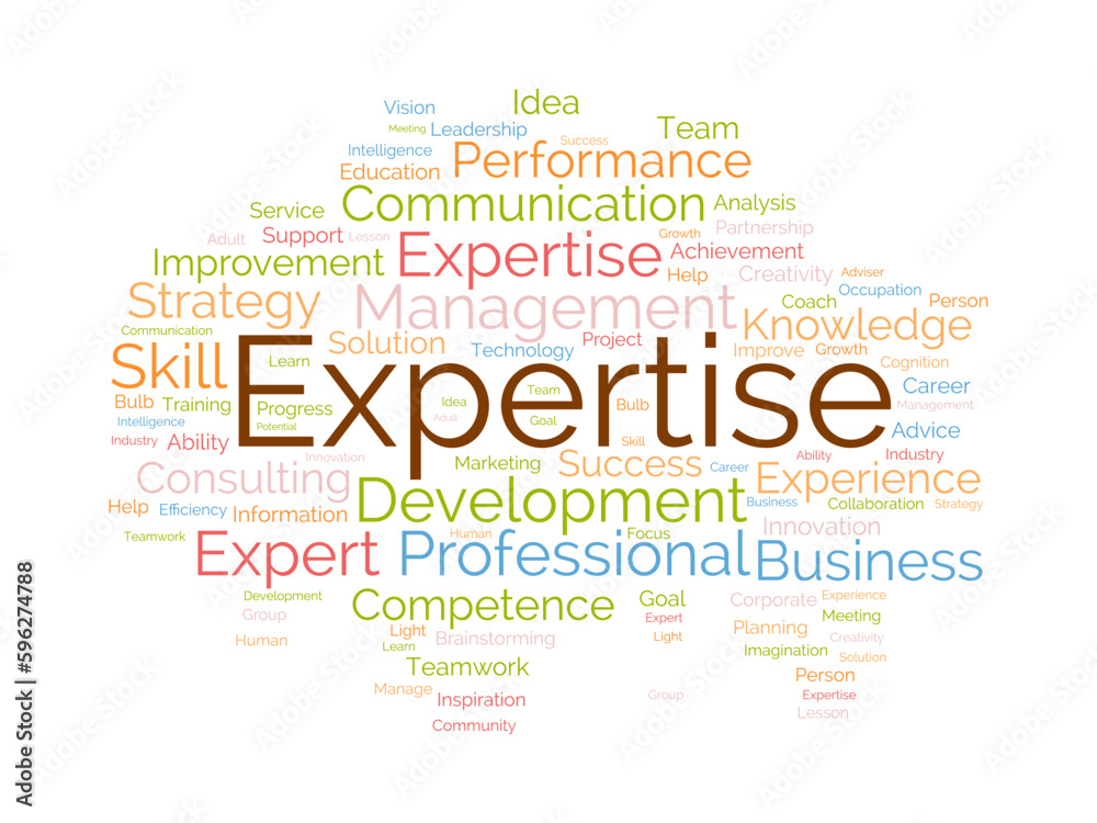 Word cloud background concept for Expertise. Business success ...