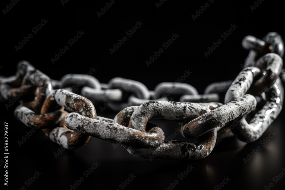 An image of a broken chain, representing the liberation and freedom ...