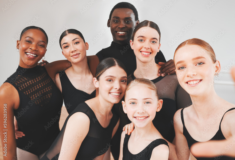 Well give you a good show. Shot of a group of ballet dancers standing ...