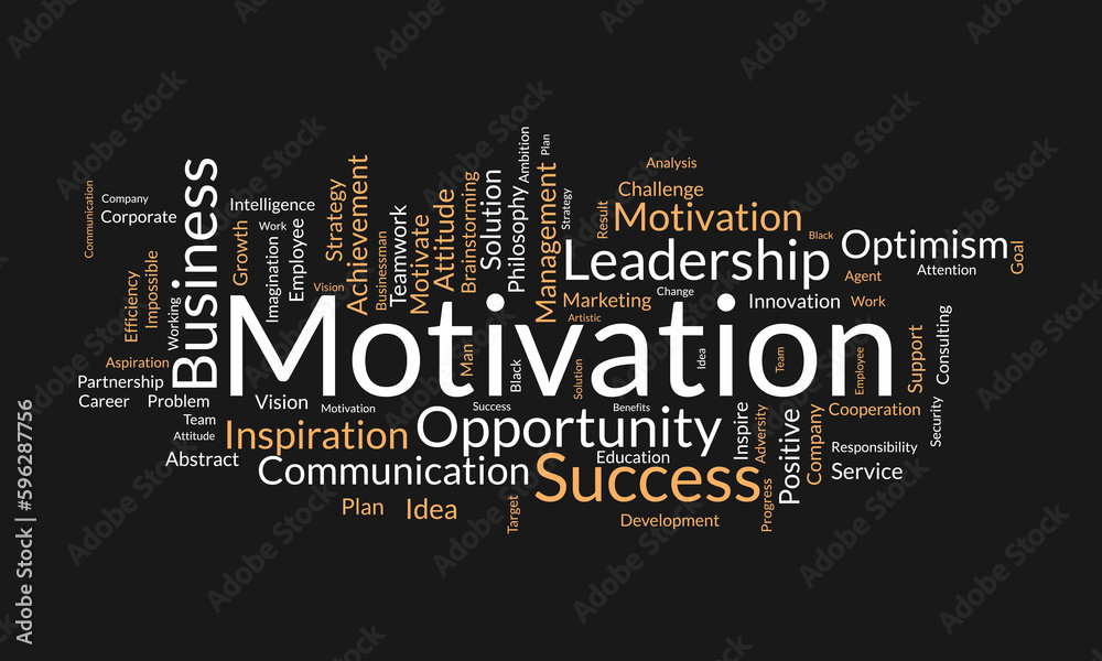 Word cloud background concept for Motivation. Positive inspirational ...