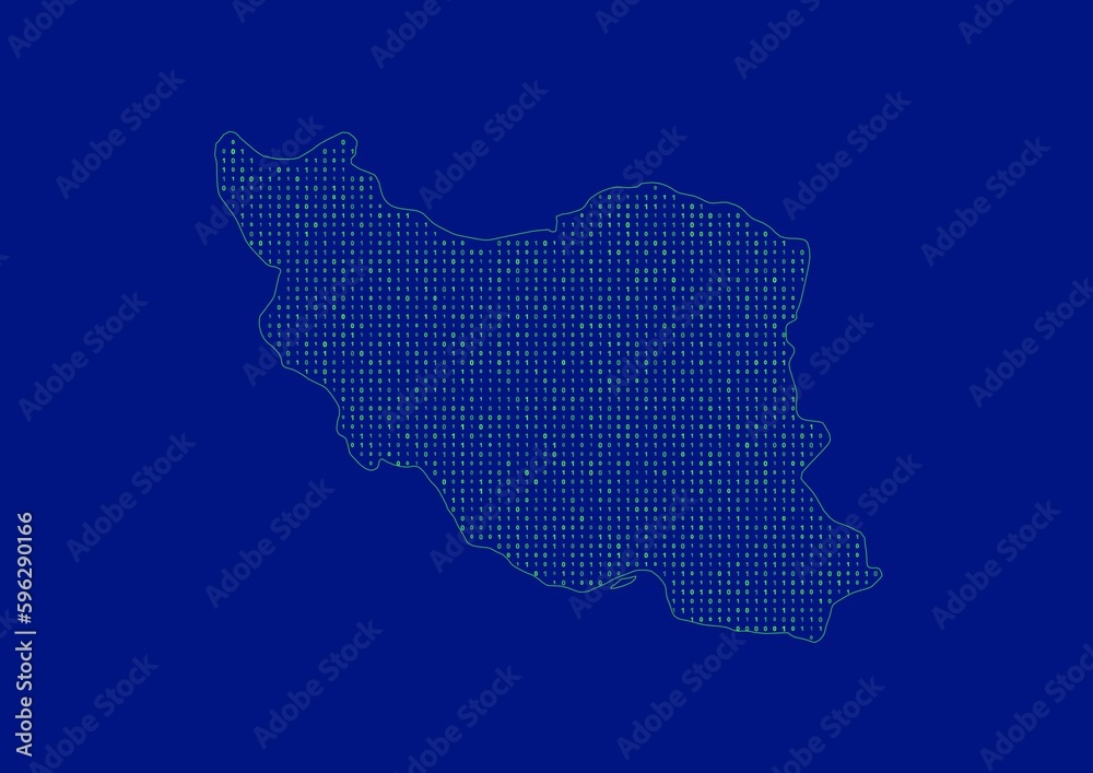 Iran map for technology or innovation or internet concepts. Minimalist ...