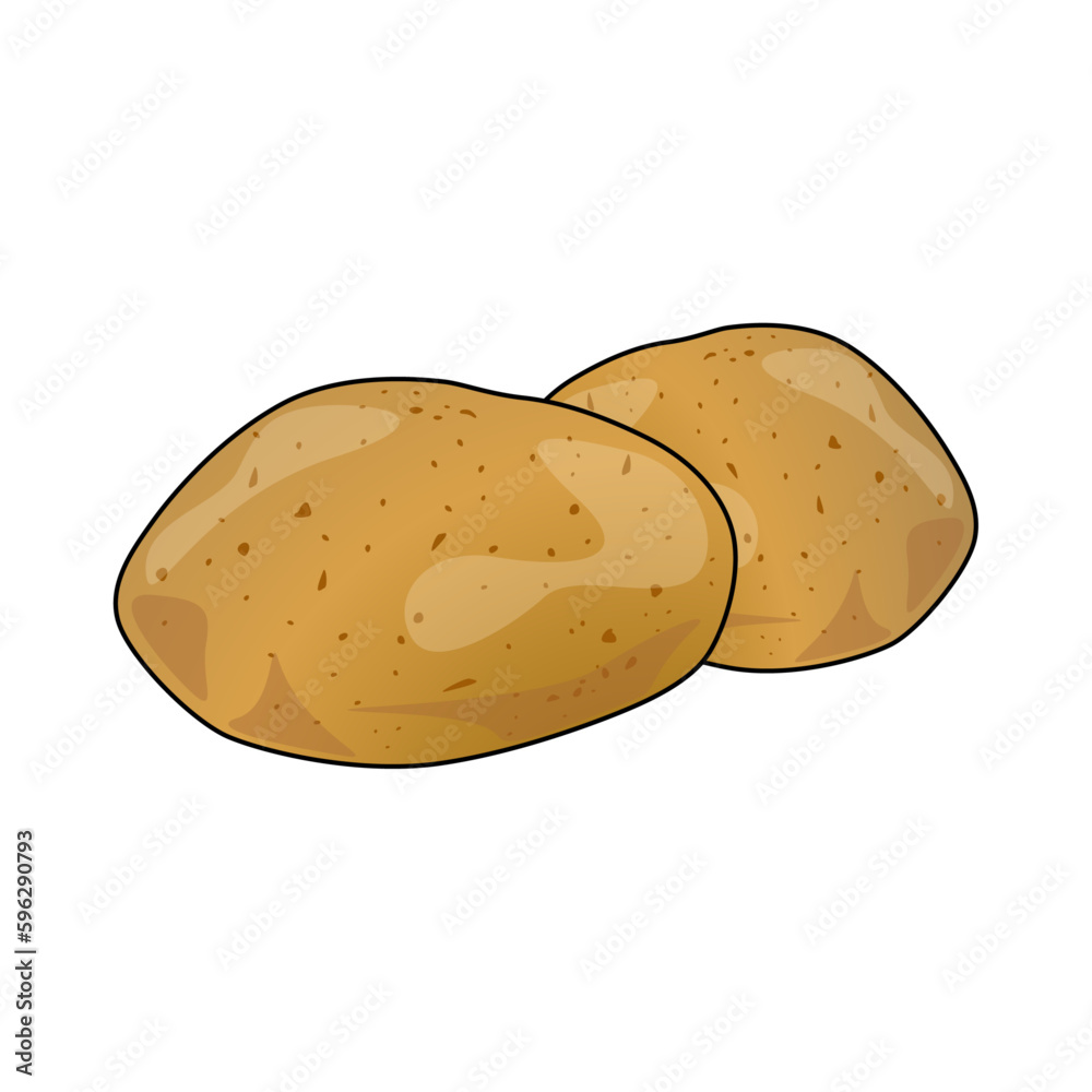 Poteto on transparent background Stock Vector | Adobe Stock