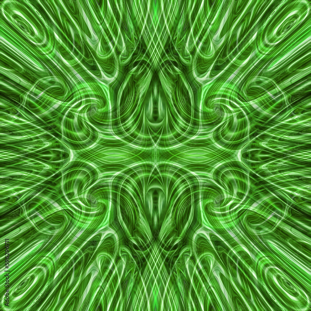 fourth dimension design in many shades of green and exploding zoom ...