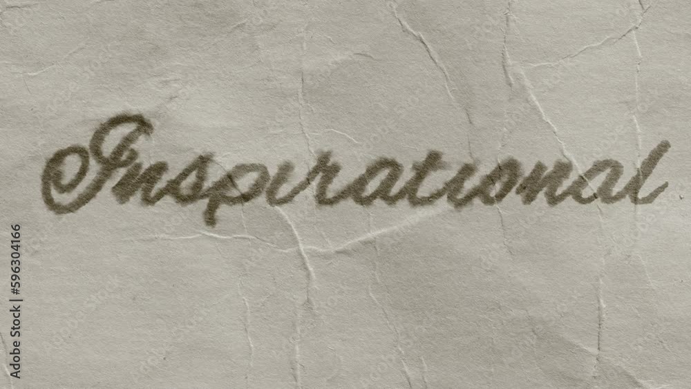 Script font graphic with ink bleeding into paper and on green screen ...